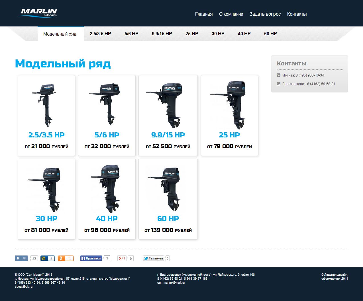 Marlin Outboards | Студия «Ладыгин дизайн»